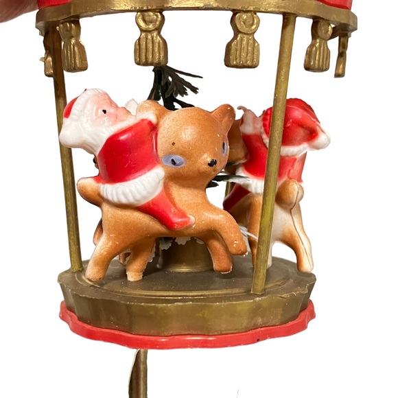 Vintage | Holiday | Vintage Christmas Carousel Wind Chime Blow Mold ...